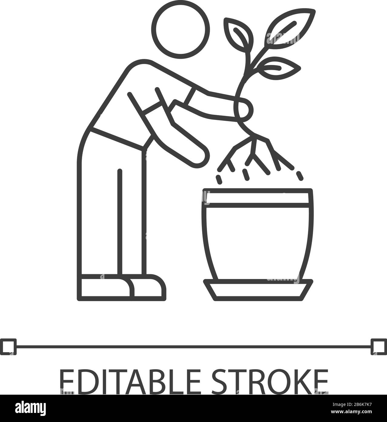 Transplanting seedling Black and White Stock Photos & Images - Alamy