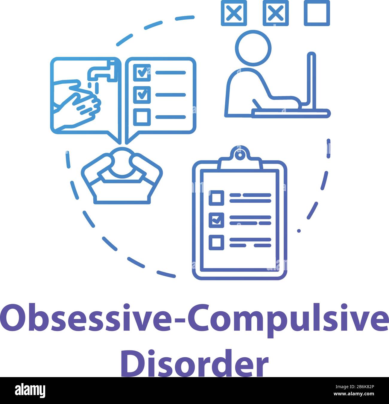 Ocd concept Stock Vector Images - Alamy