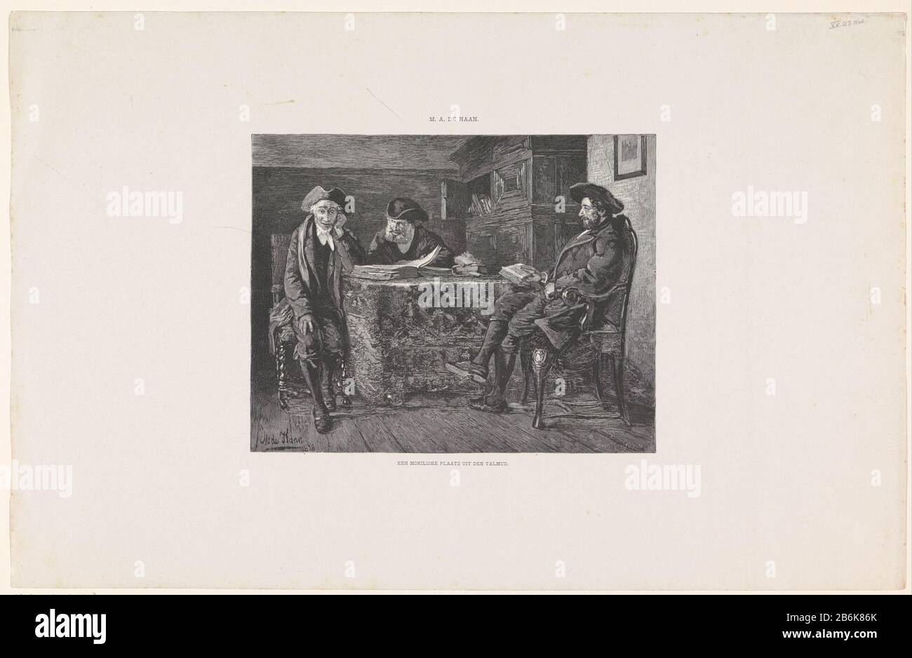 Three Jewish men around a table reading a difficult place from the ...