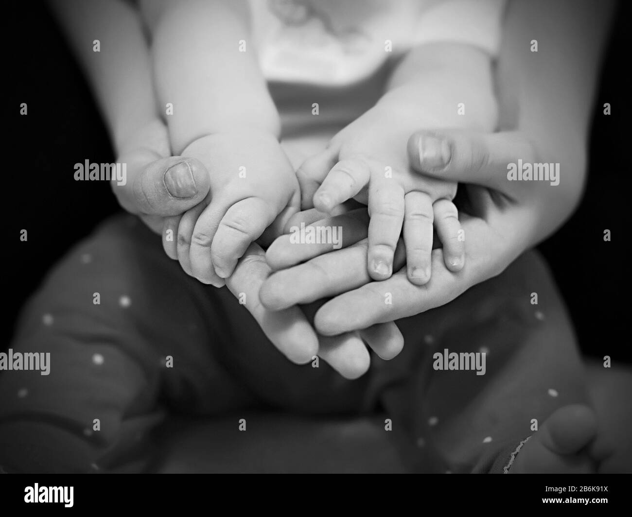 hands of incomplete family family: father (or mother) and child Stock ...