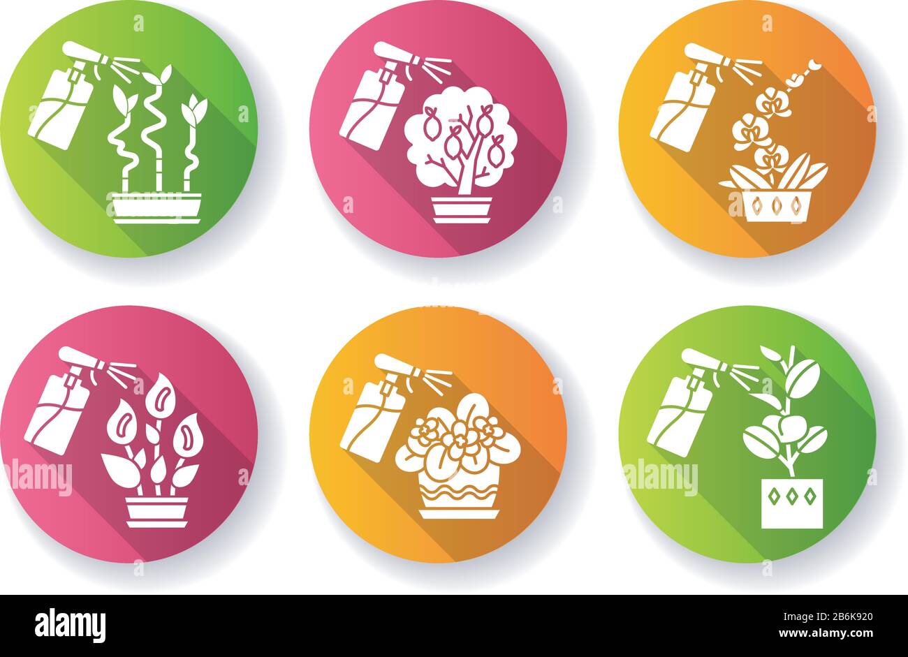 Spraying house plants caring Stock Vector Images - Alamy