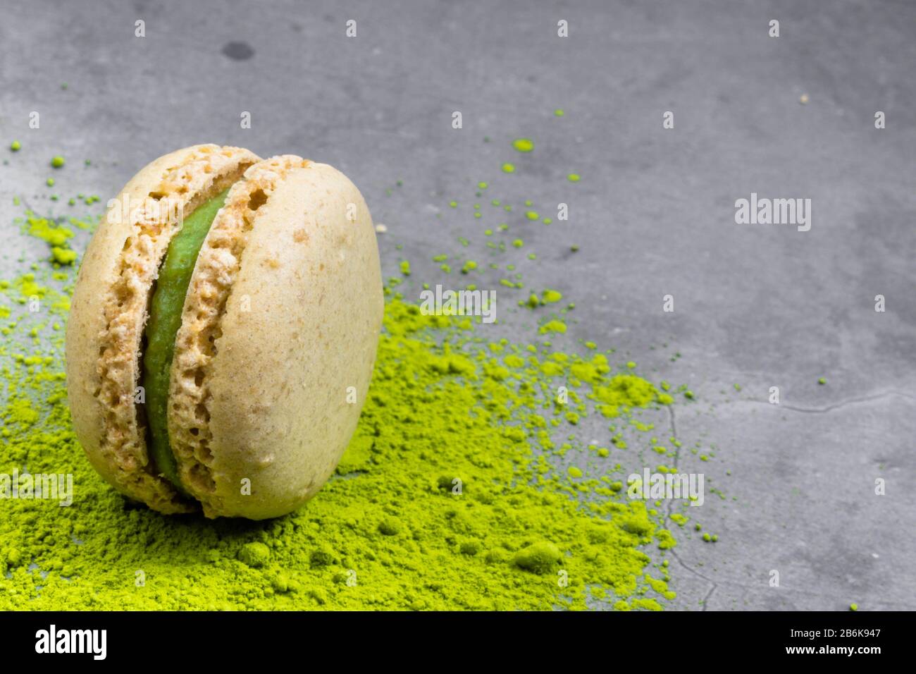 green macaron from japanese matcha powder, Asian sweet dessert ...