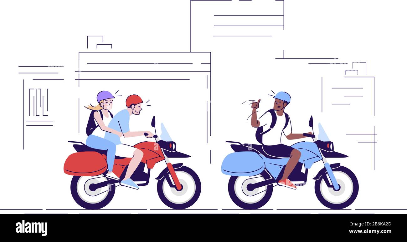 Vector Cartoon Motorcycle Stock Photos & Vector Cartoon Motorcycle ...