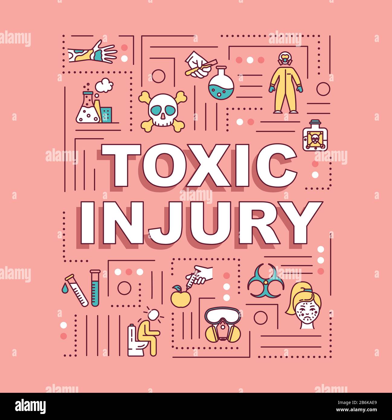 Toxic injury, poisoning and intoxication, radiation effect word ...