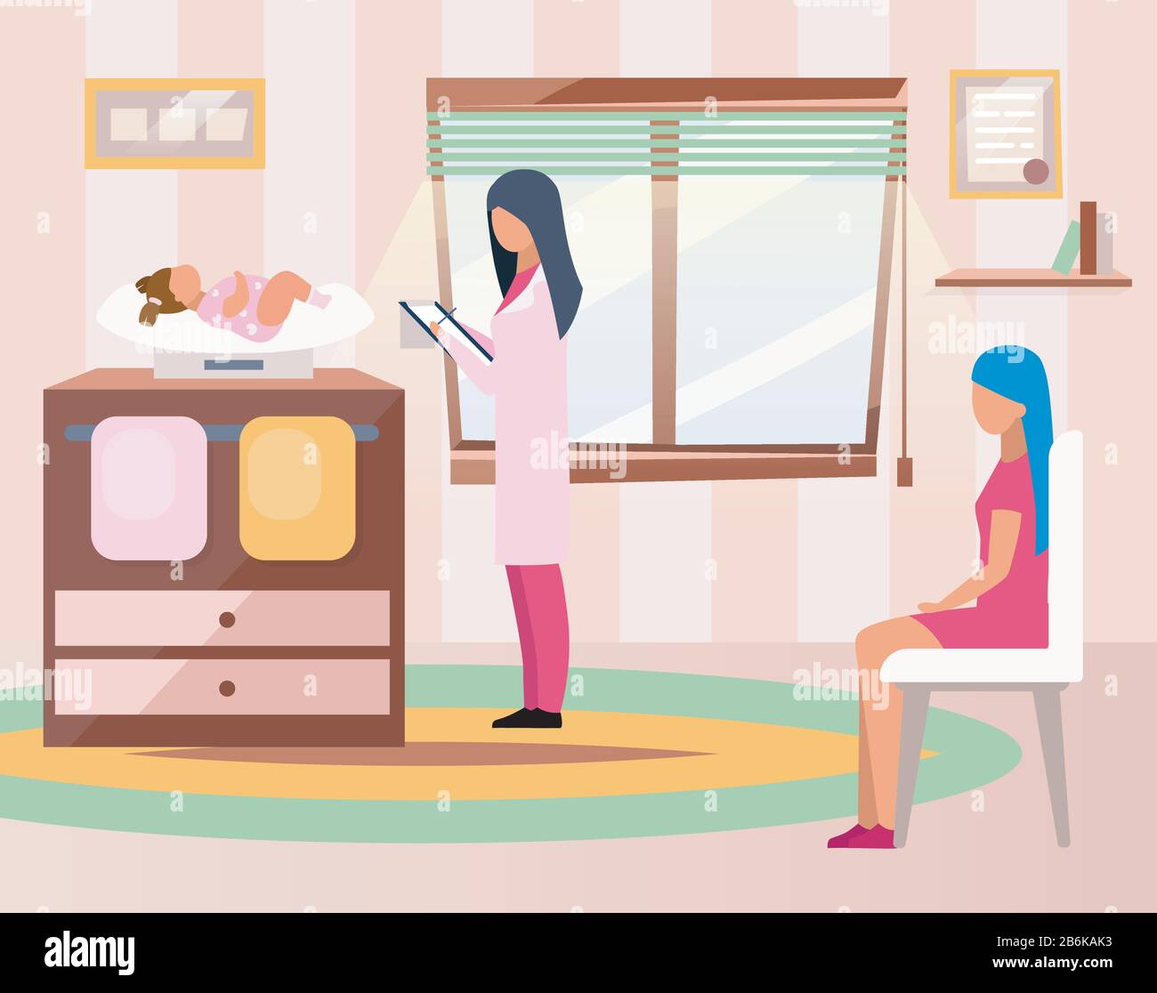 Childcare service flat vector illustration Stock Vector Image & Art - Alamy