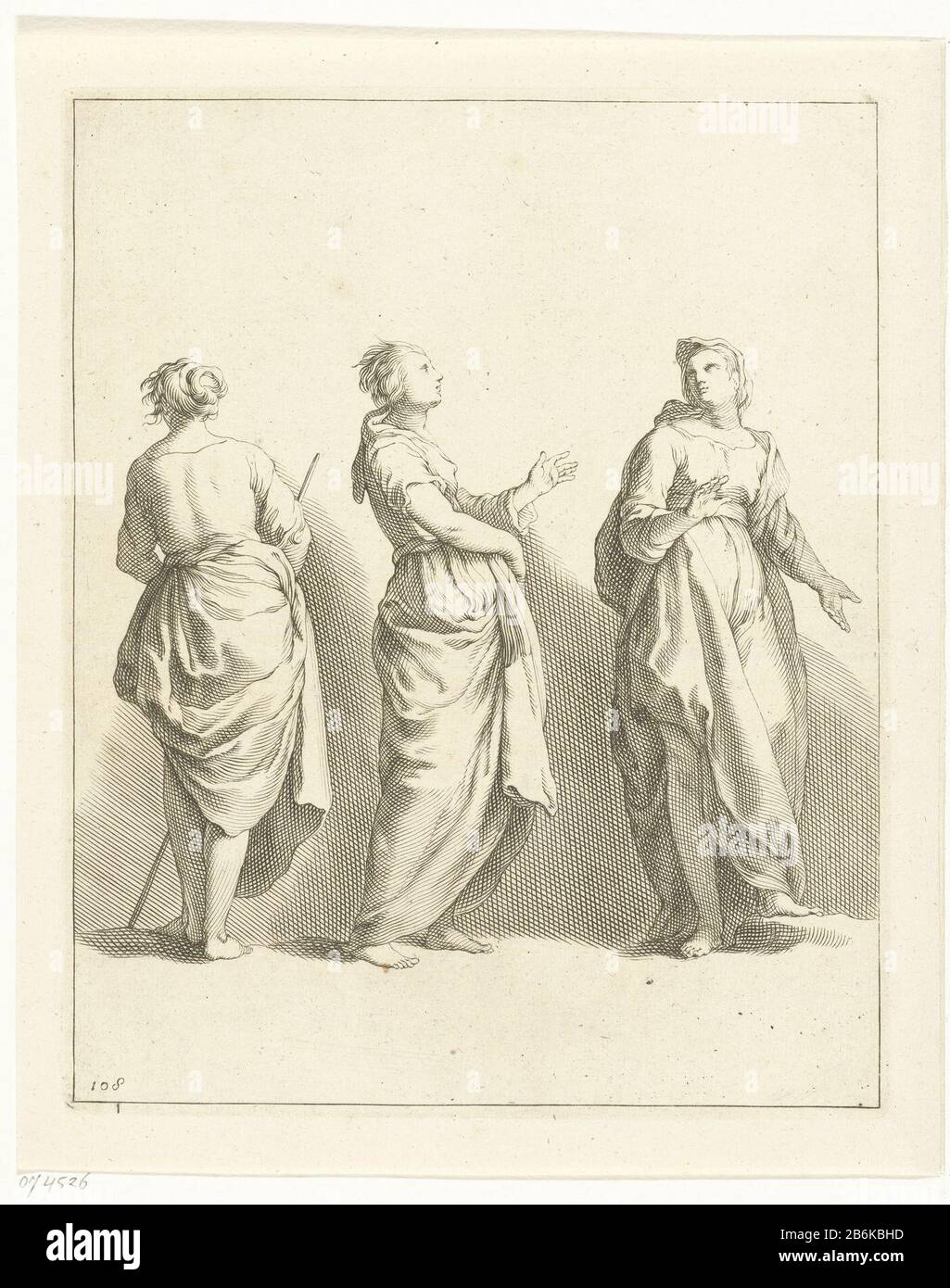 Three women Abraham Bloemaert tick book (series title) Three-clad women ...