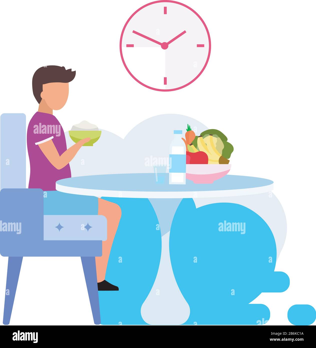 Healthy kids nutrition flat vector illustration Stock Vector Image ...