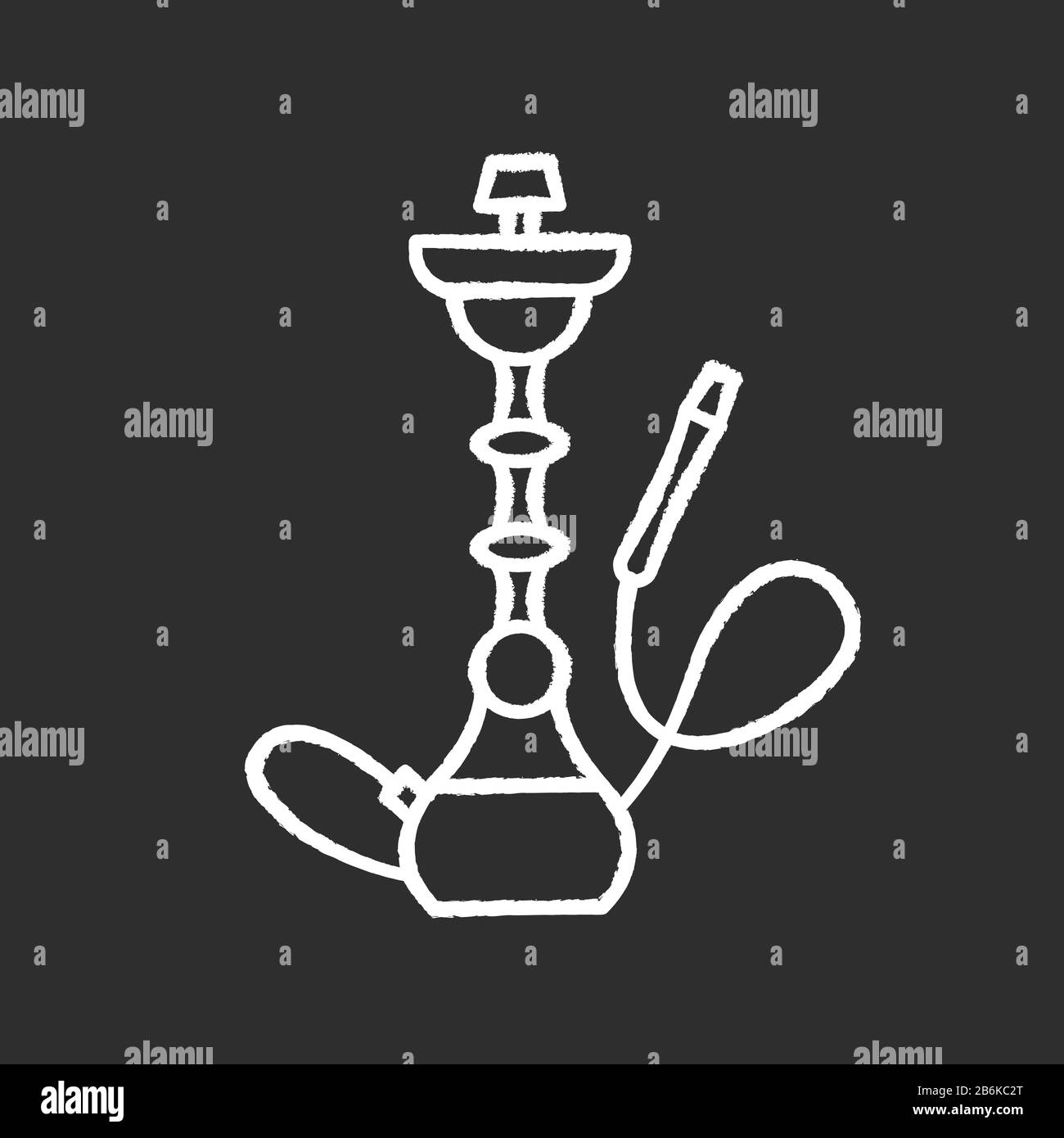 Hookah chalk white icon on black background. Sheesha house. Party ...
