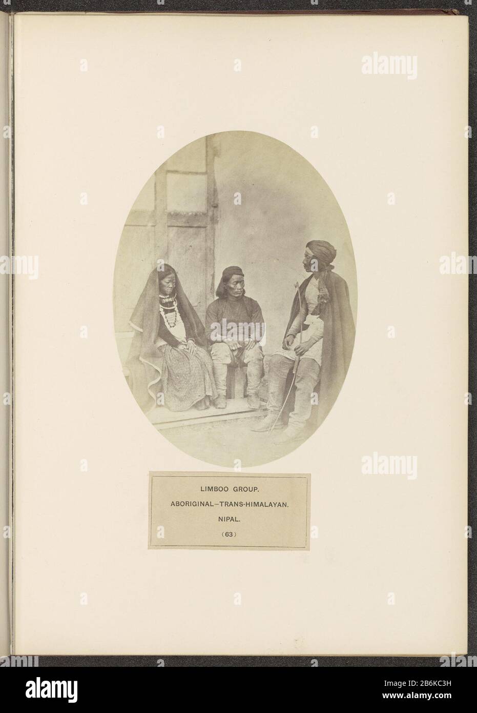Three people sitting Limbu of Nepal Limboo Aboriginal group - Trans ...