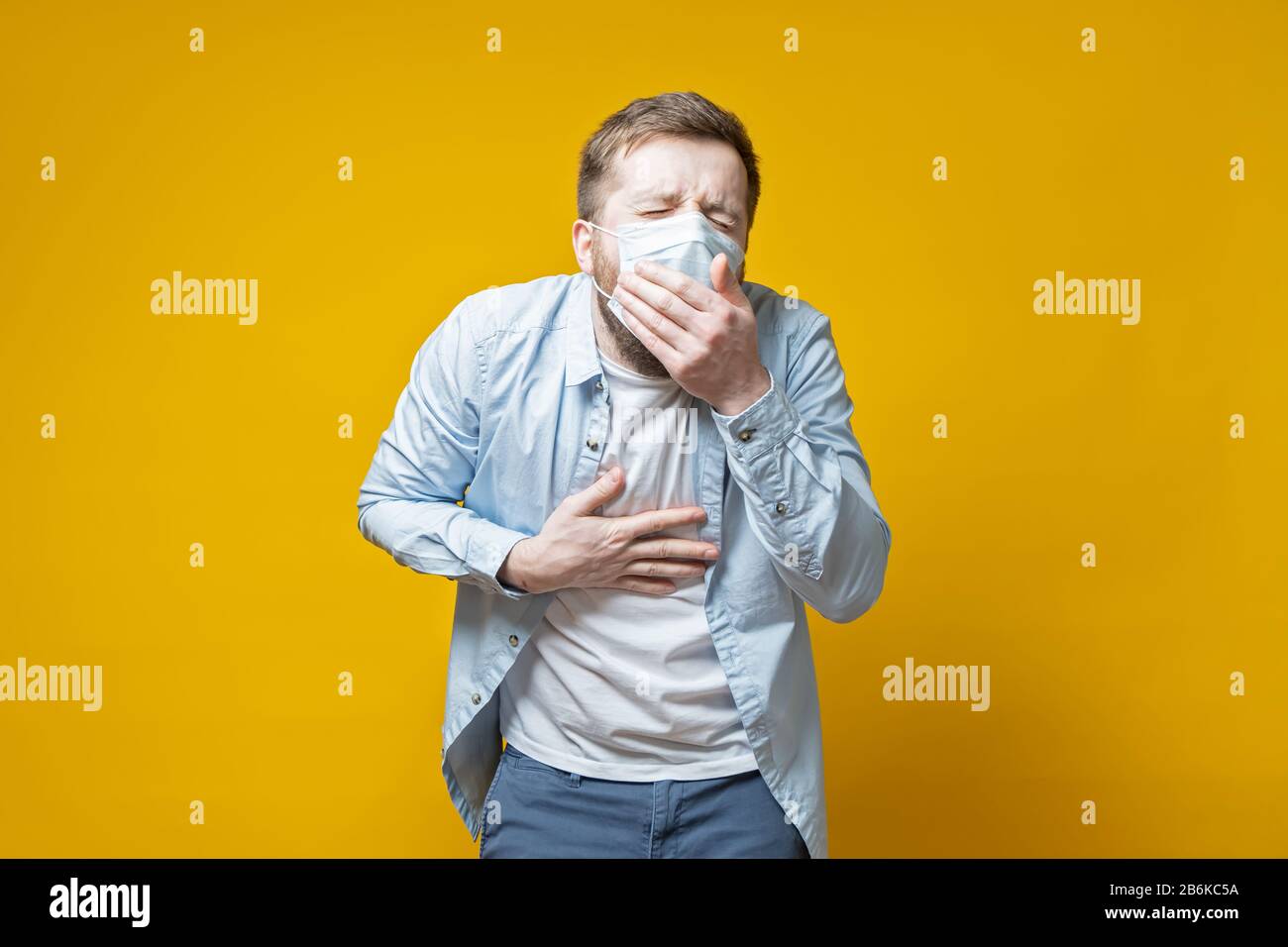 Covering mouth cough hi-res stock photography and images - Alamy