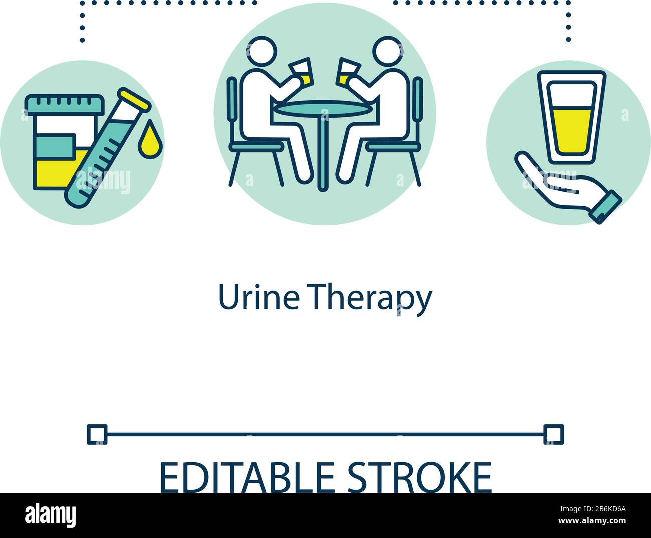 Urine therapy concept icon. Urotherapy idea thin line illustration ...