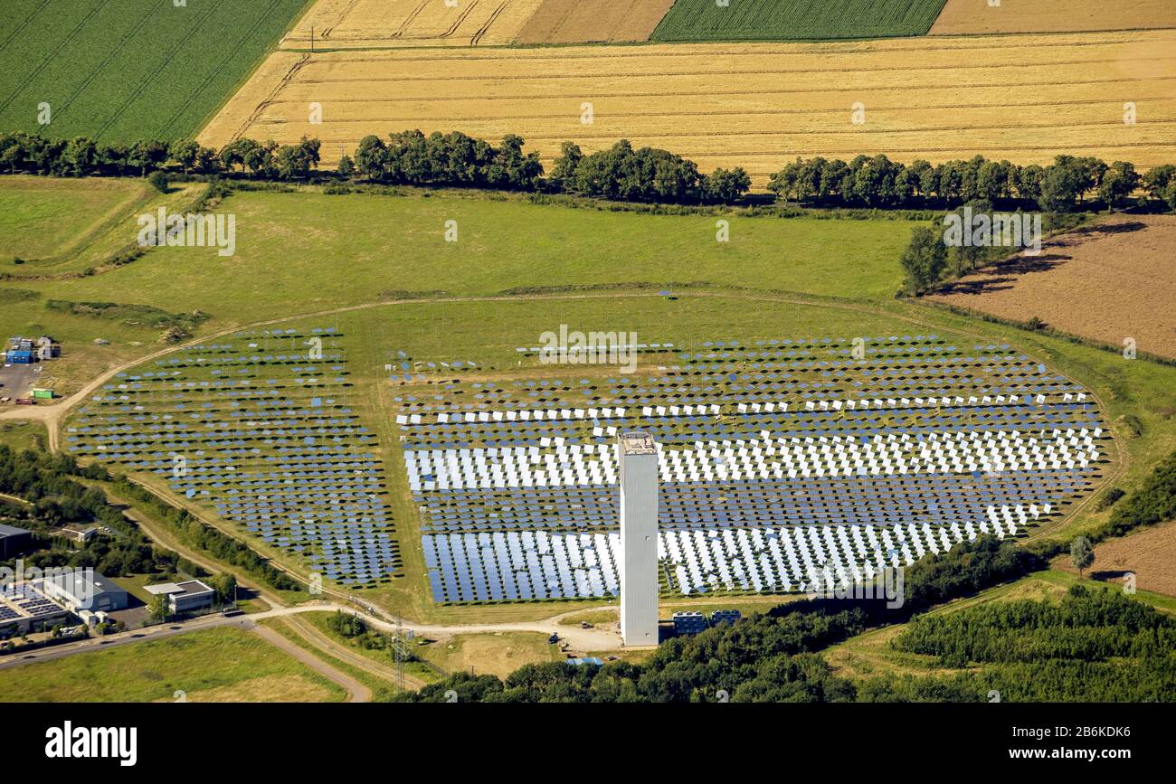 , Solar thermal power plant with experimental solar tower in Juelich ...