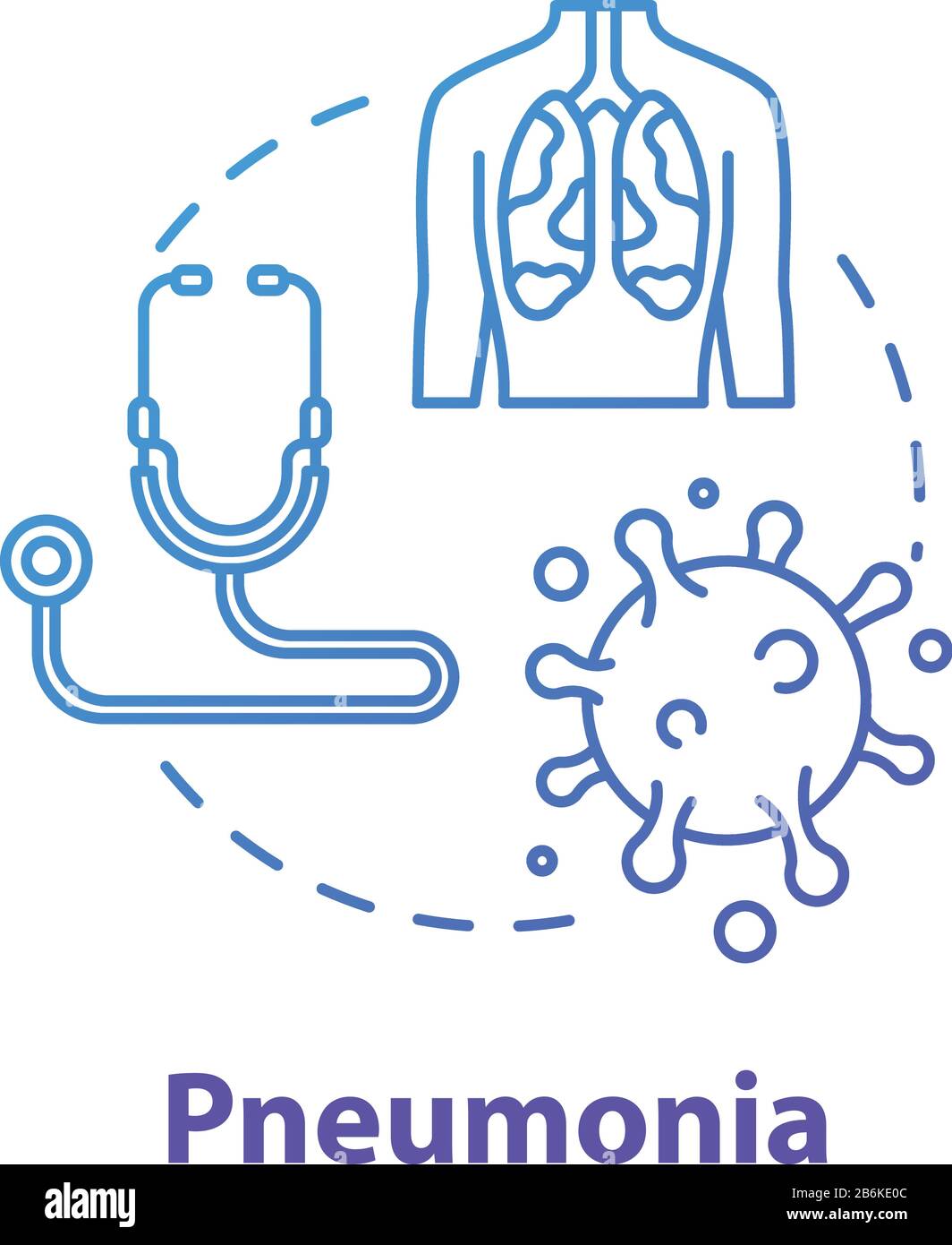 Pneumonia lung drawing Cut Out Stock Images & Pictures - Alamy
