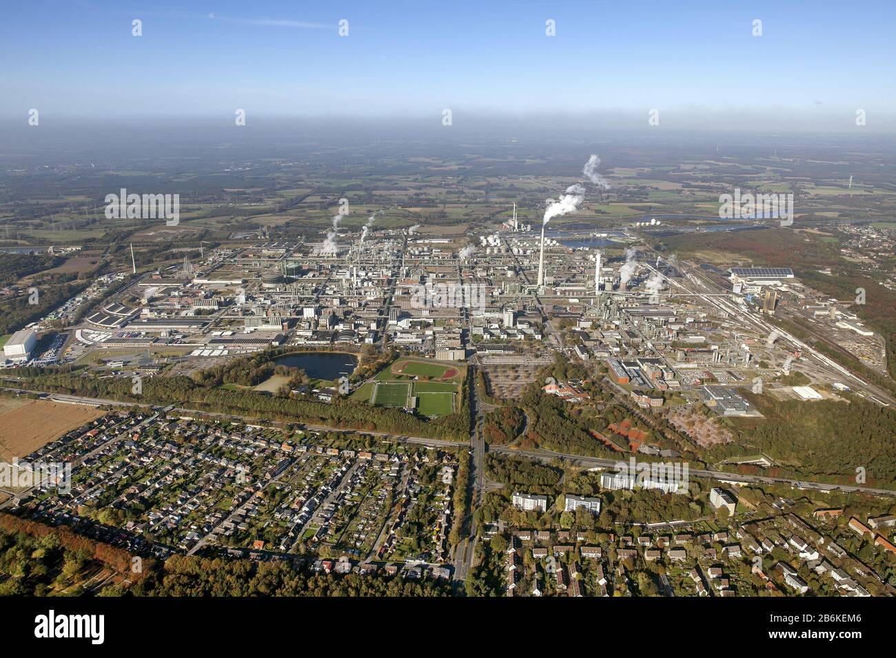 areal of the Marl Chemical Park (formerly Chemische Werke Huls AG) with ...