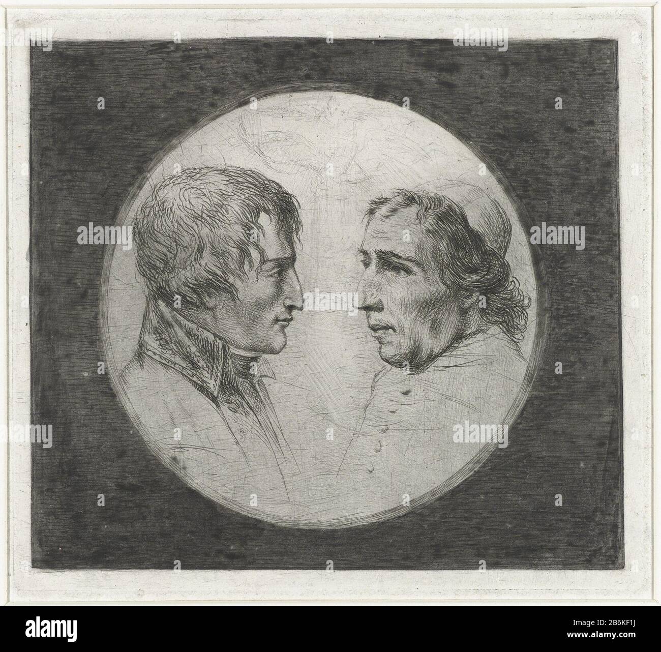 Dubbelportret Napoleon was Pope Pius VII in peace Double portrait of ...