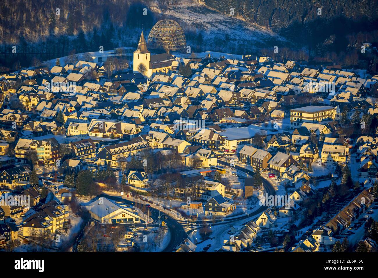Winter scene german winter scene horizontal ski resort hi-res stock ...