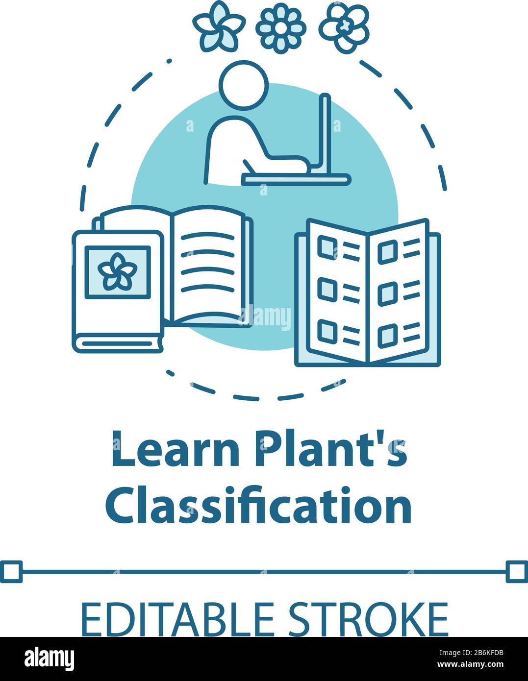 Learn plants classification concept icon. Houseplants caring. Home ...