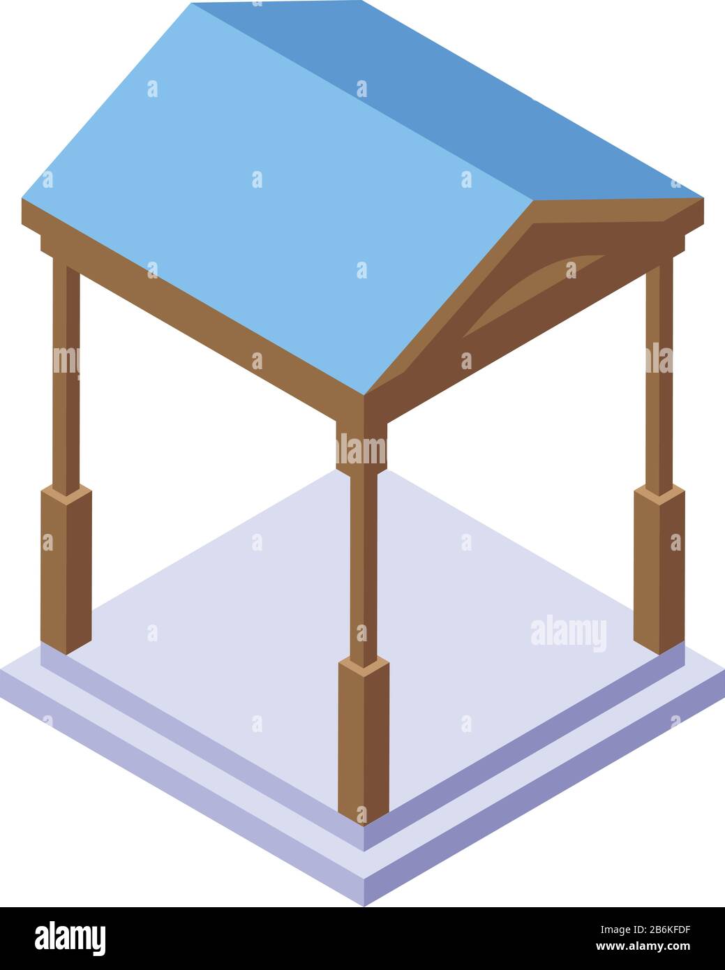 Wood gazebo icon, isometric style Stock Vector Image & Art - Alamy