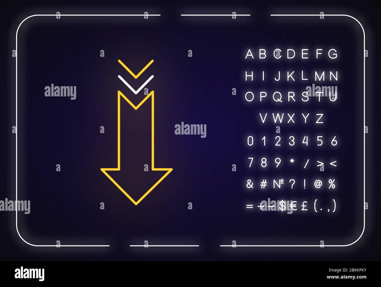 Illuminated arrow icon Stock Vector Images - Alamy