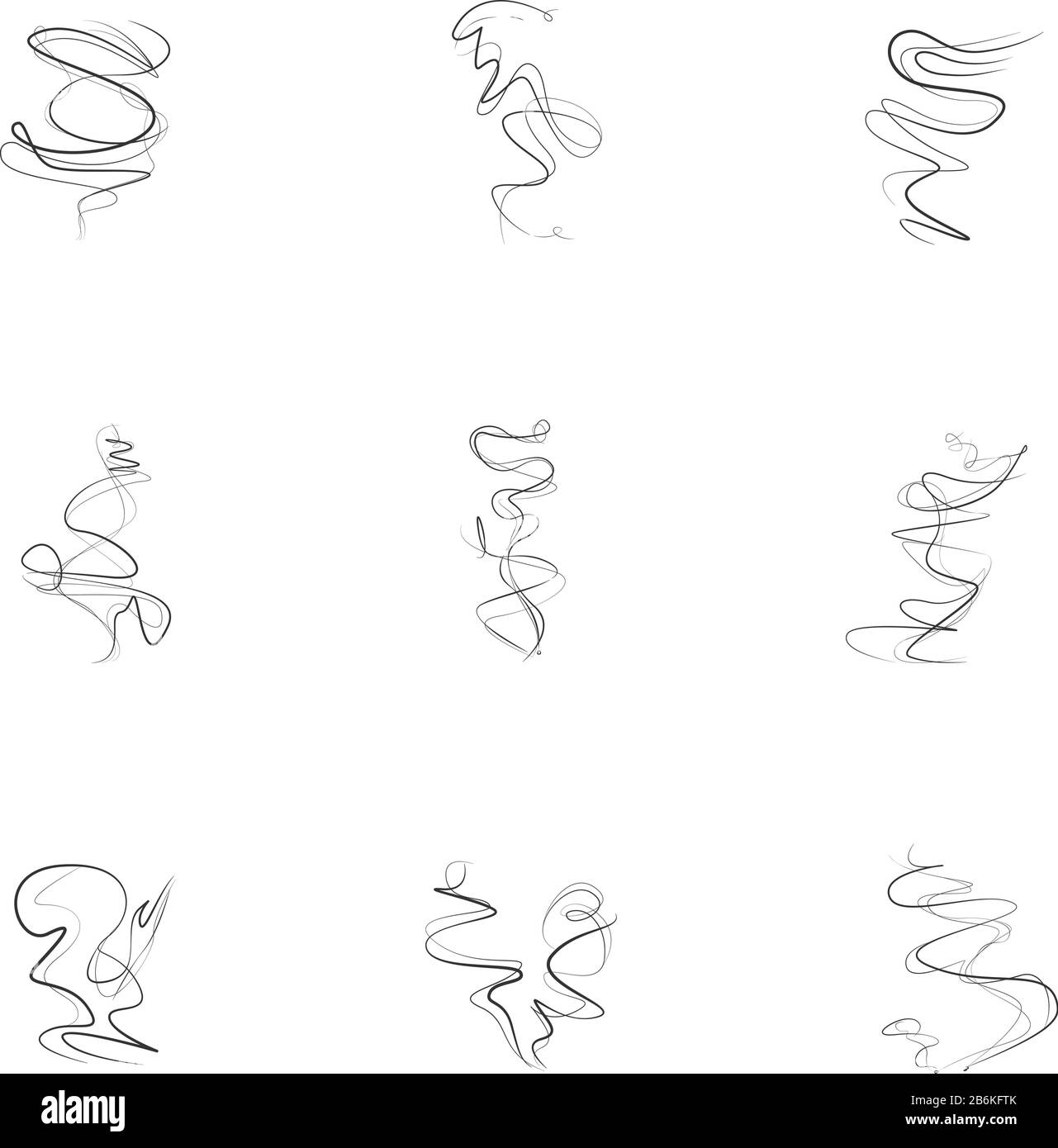 Odor pixel perfect linear icons set. Smell from hookah. Aroma from ...