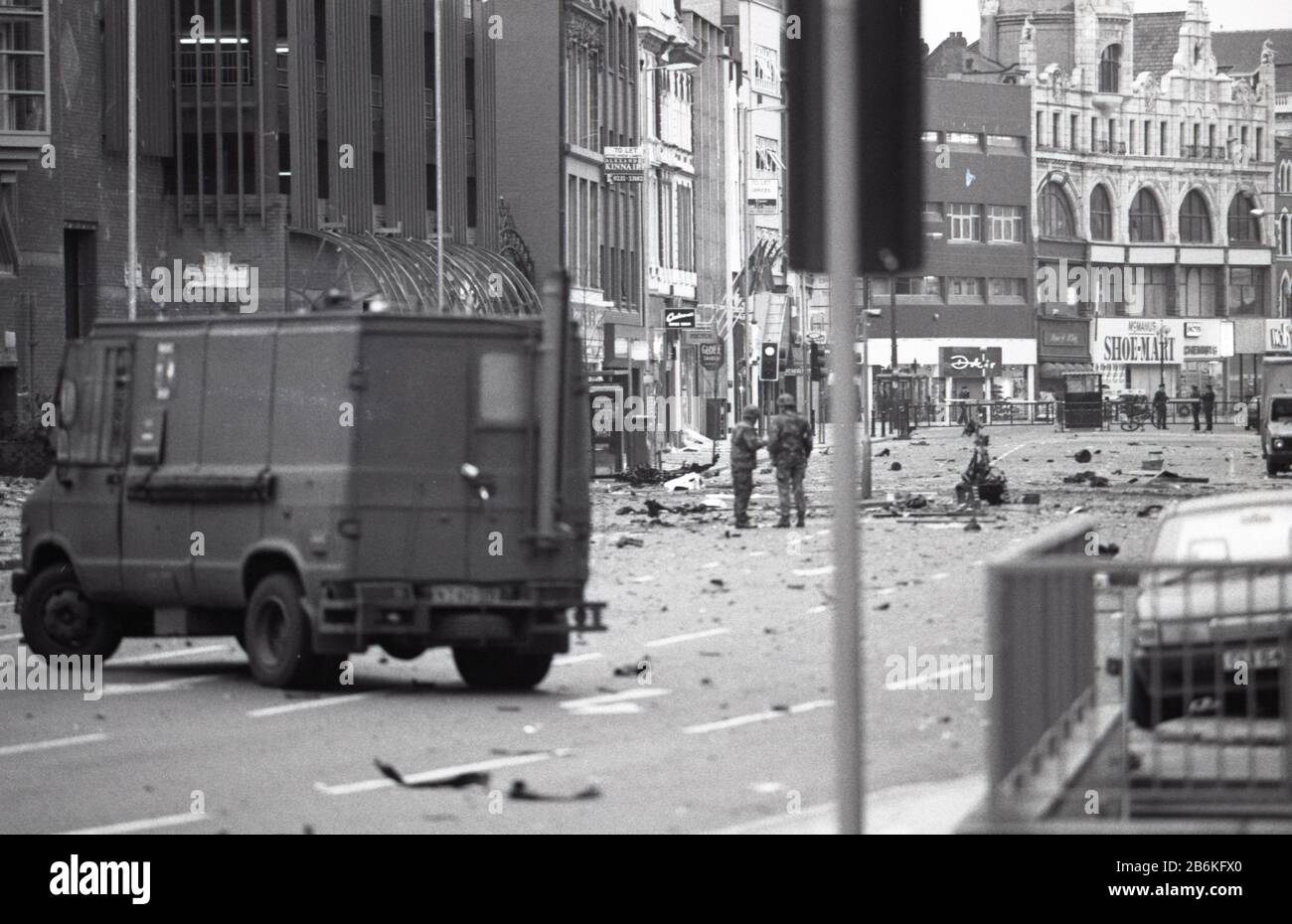 Belfast Jan 6 1992: A Series of pictures taken on black and white 35mm ...