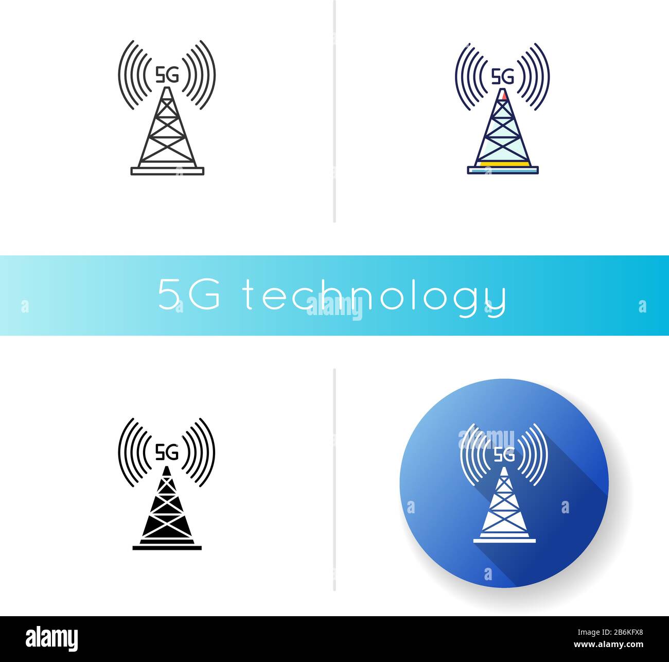 5G cell tower icon. Wireless technology. Fast connection. Mobile ...