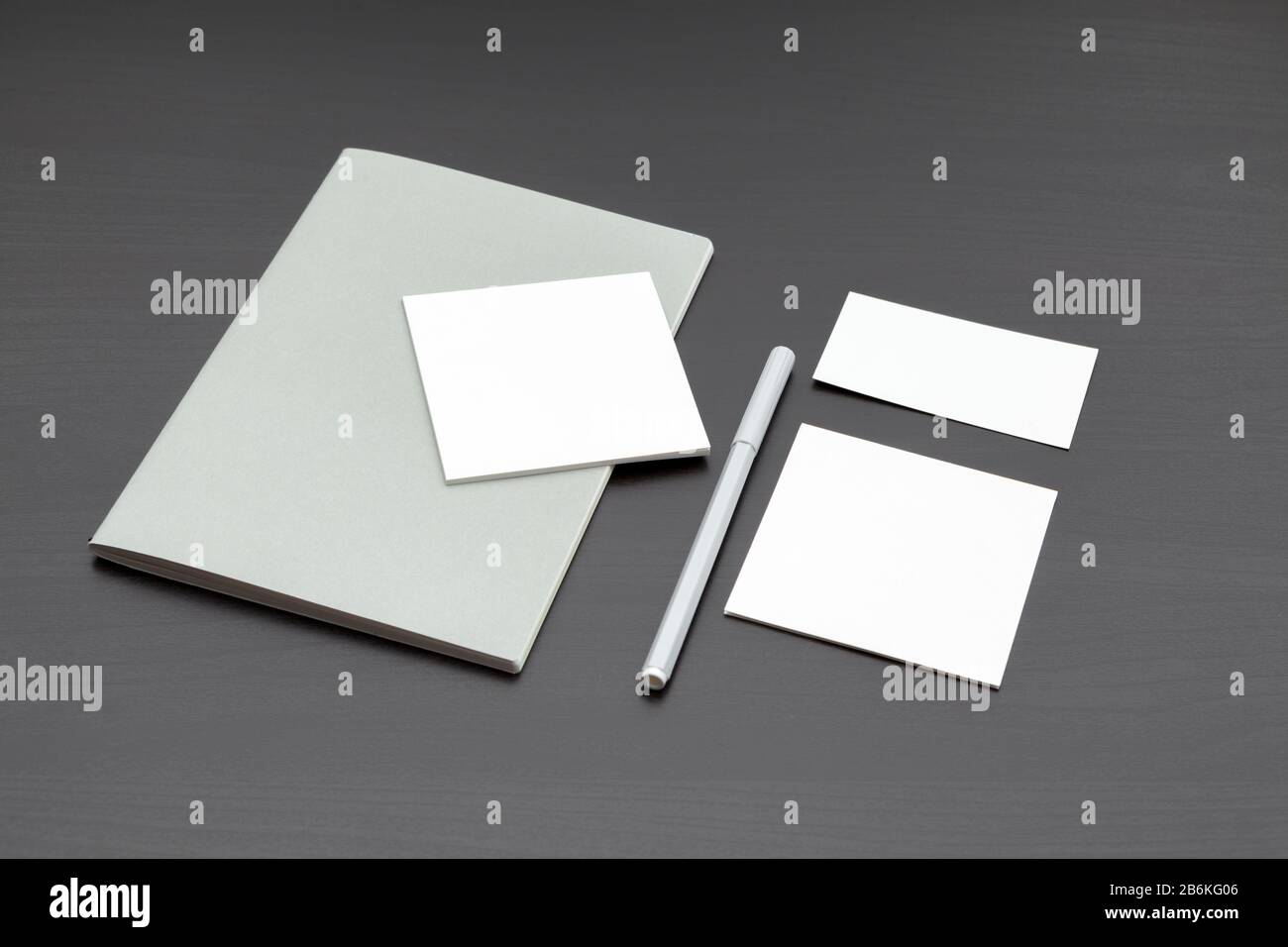 Set of branding elements on deep black background Stock Photo - Alamy