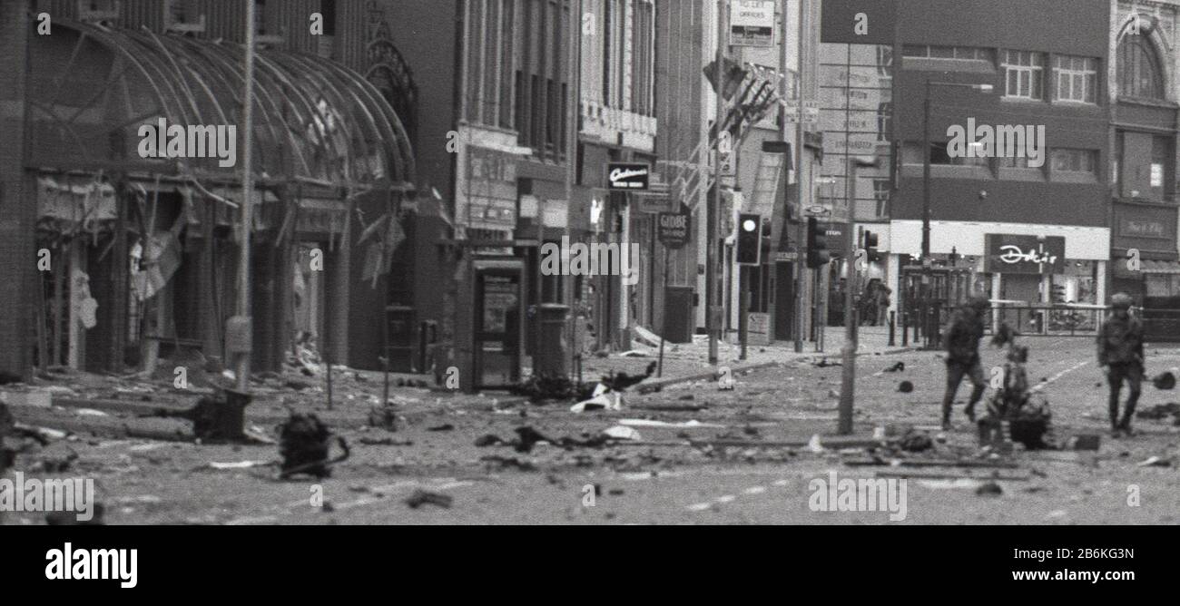 Belfast Jan 6 1992: A Series of pictures taken on black and white 35mm ...