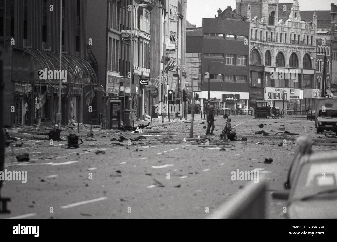 Belfast Jan 6 1992: A Series of pictures taken on black and white 35mm ...