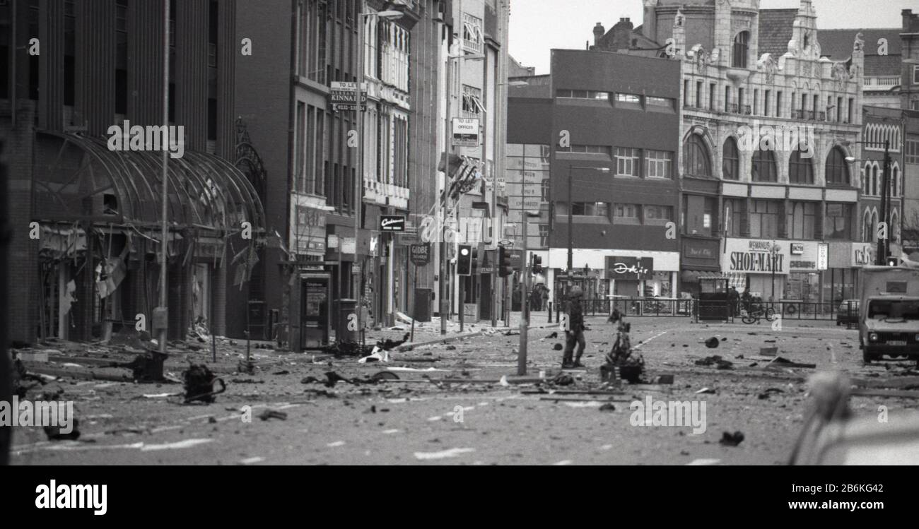 Belfast Jan 6 1992: A Series of pictures taken on black and white 35mm ...