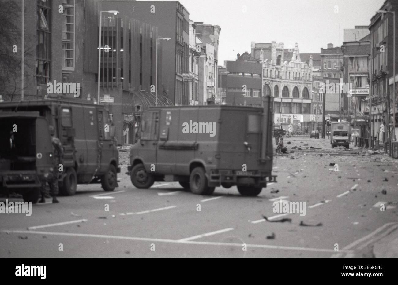Belfast Jan 6 1992: A Series of pictures taken on black and white 35mm ...