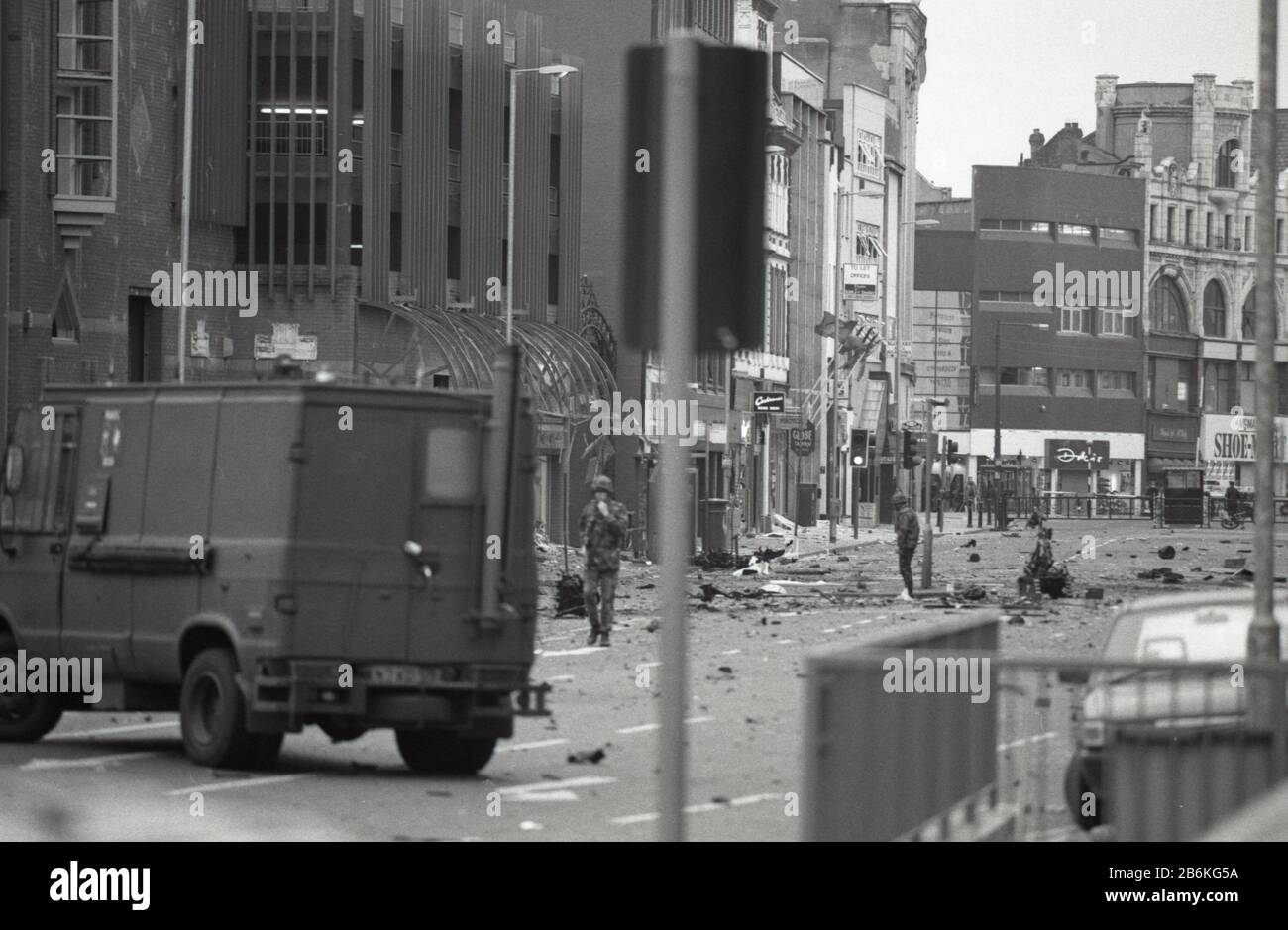 Belfast Jan 6 1992: A Series of pictures taken on black and white 35mm ...