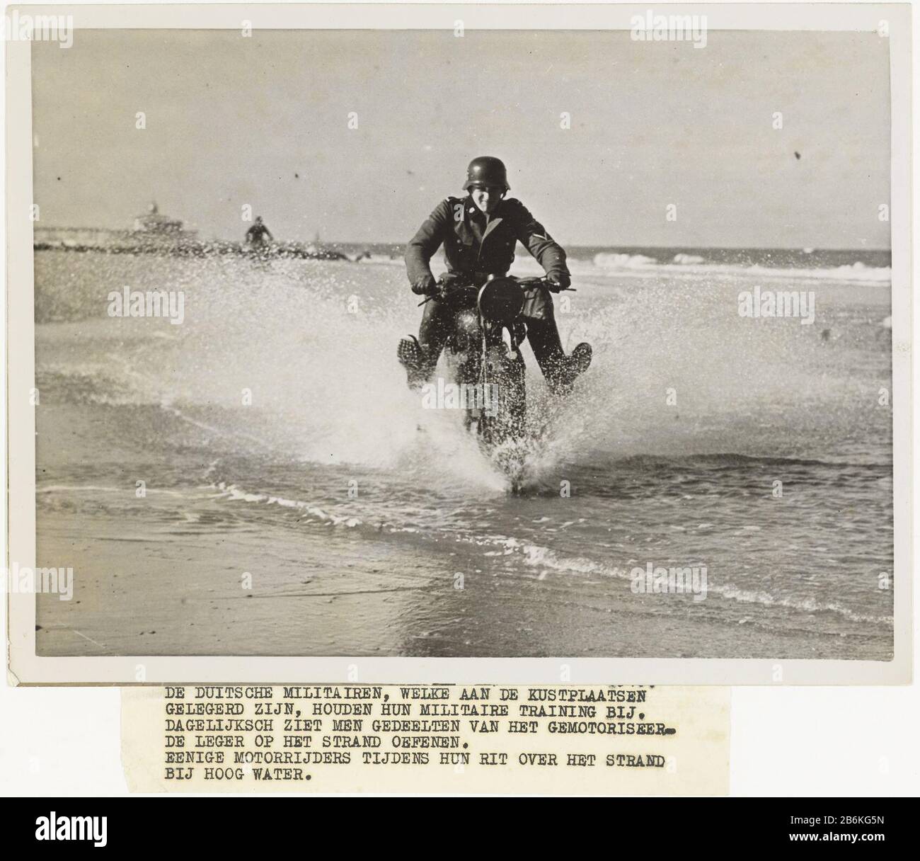 German soldiers on motorcycles German soldiers riding bikes by the sea ...