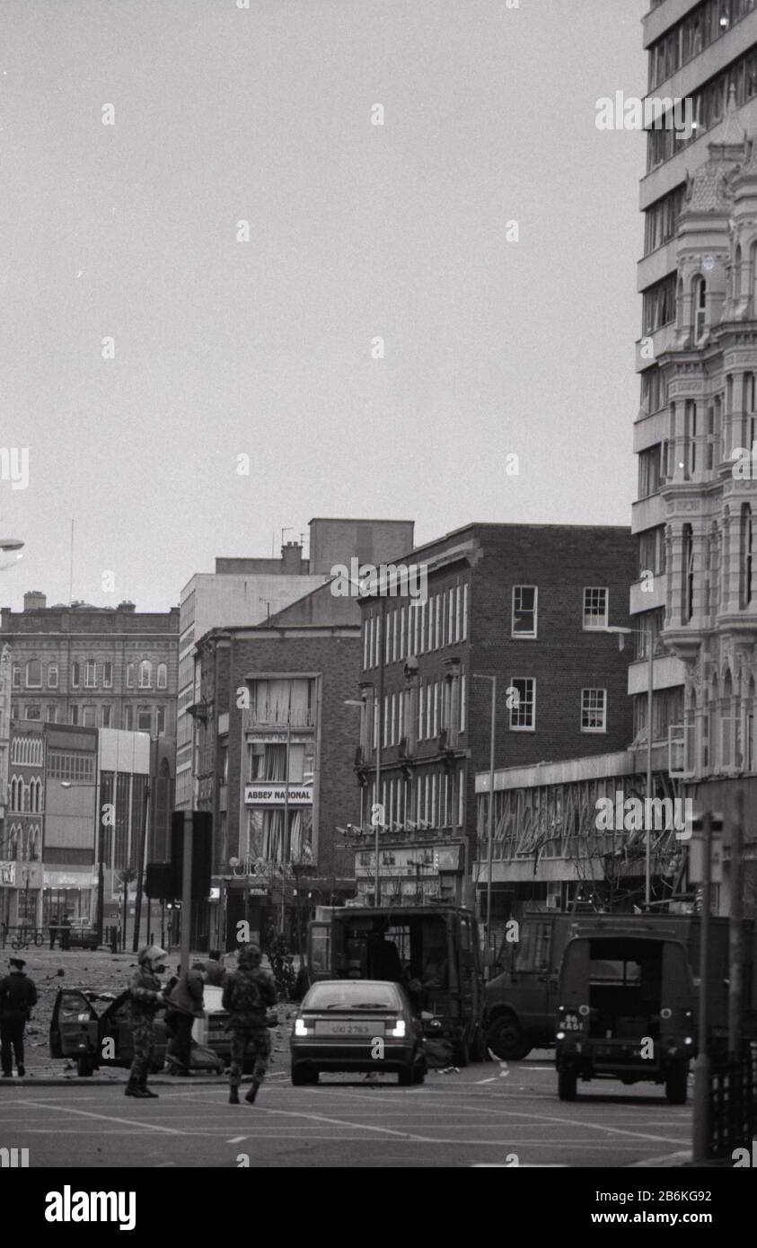 Belfast Jan 6 1992: A Series of pictures taken on black and white 35mm ...