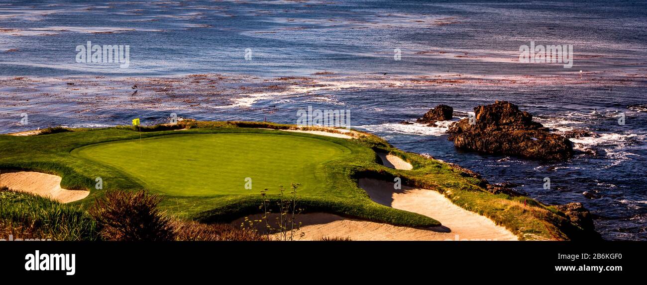 Pebble Beach golf course, Monterey, California, usa Stock Photo - Alamy