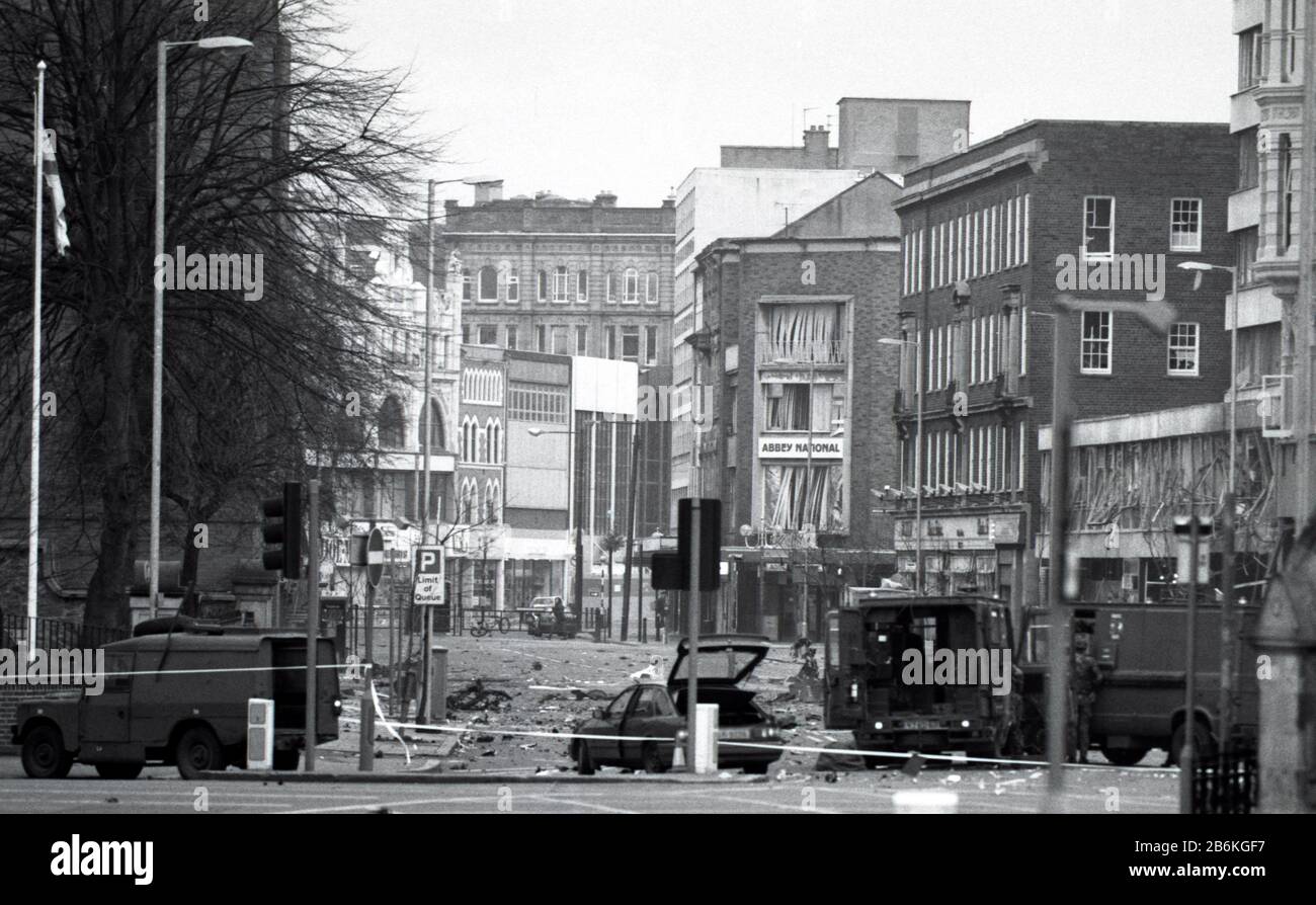 Belfast Jan 6 1992: A Series of pictures taken on black and white 35mm ...