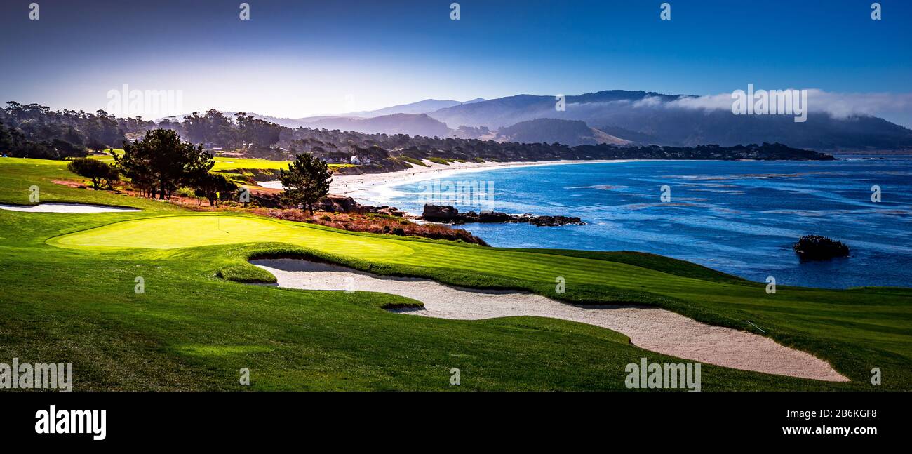 Pebble Beach golf course, Monterey, California, usa Stock Photo - Alamy