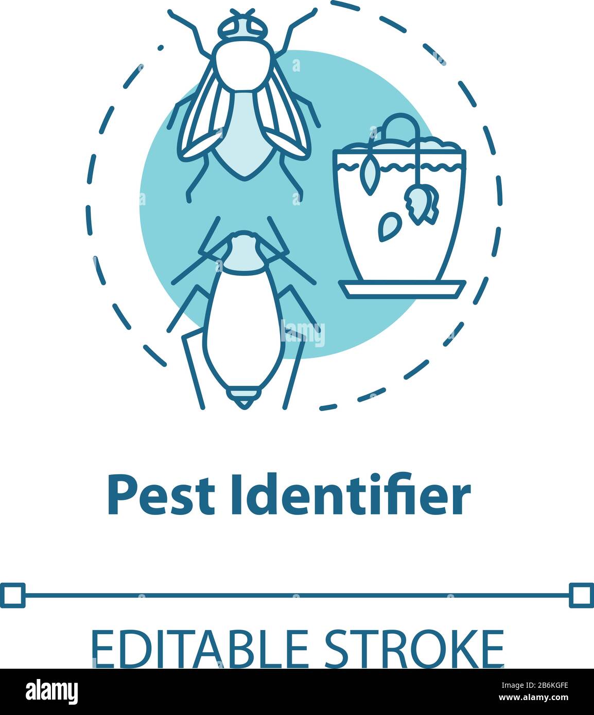 Pest identifier concept icon. Flowers care. Indoor plants concern ...