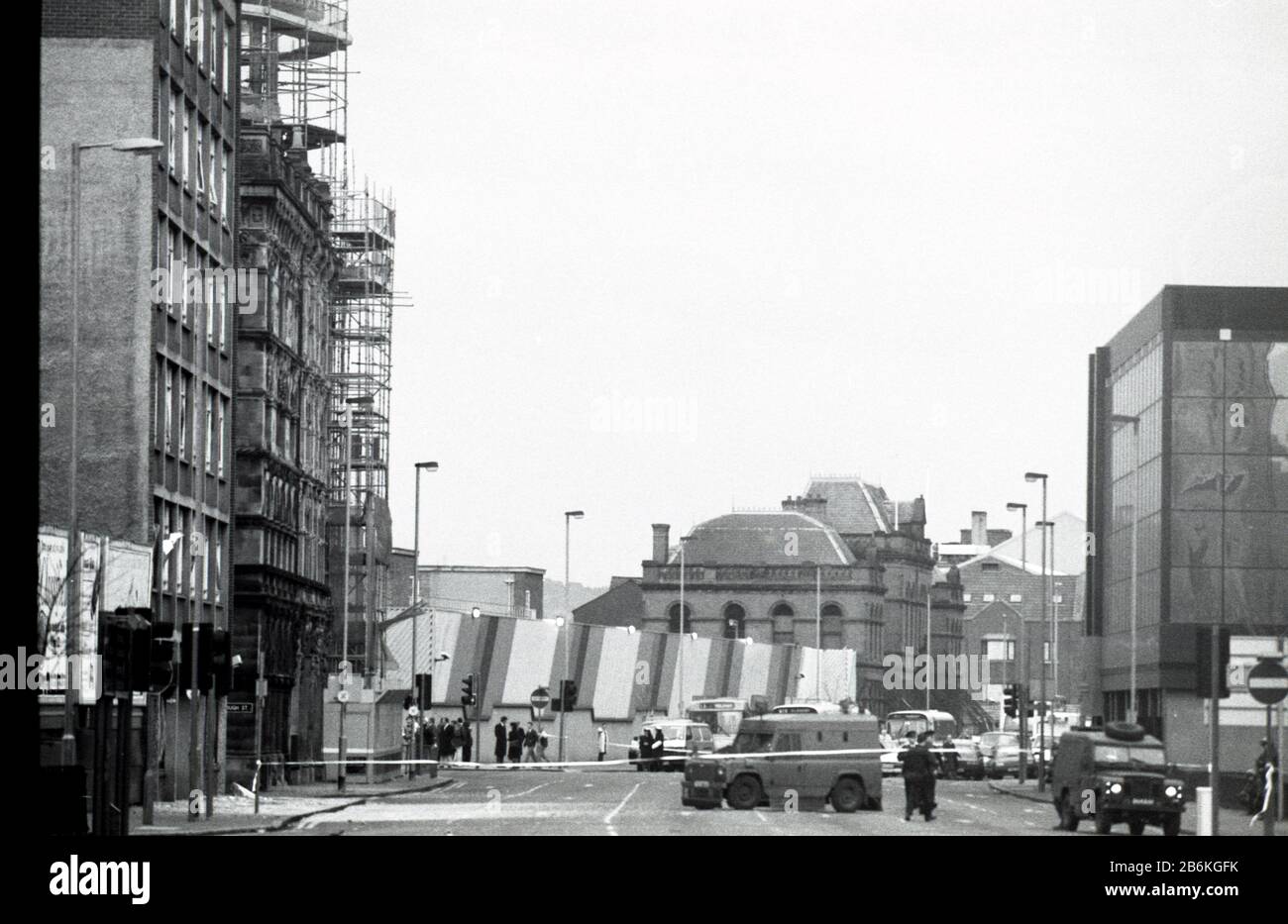Belfast Jan 6 1992: A Series of pictures taken on black and white 35mm ...