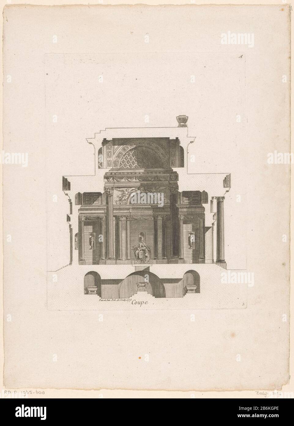 Cross section of a tomb Coupe (title object) Architectural Design ...