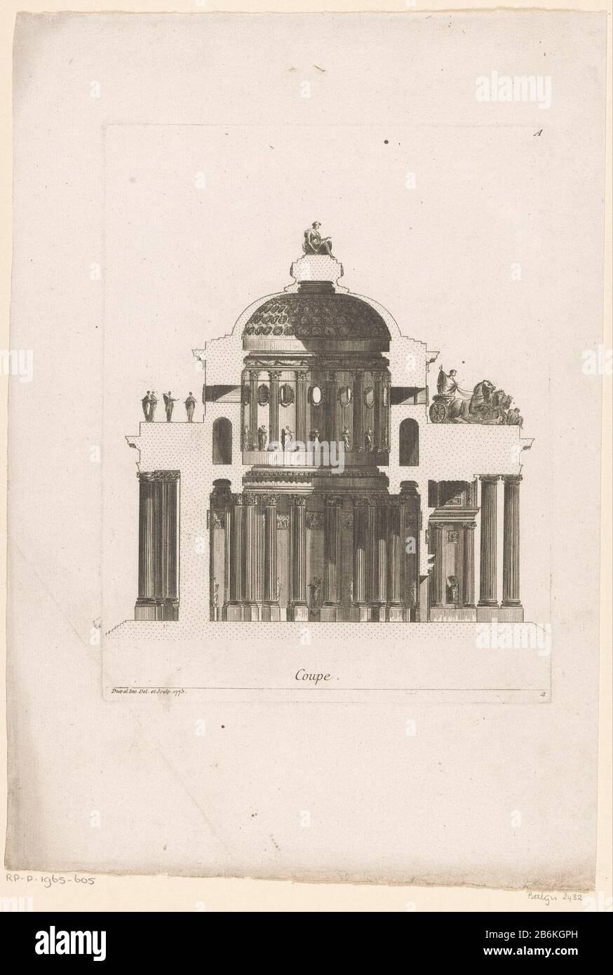 Cross section of a temple Coupe (title object) Architectural Design ...