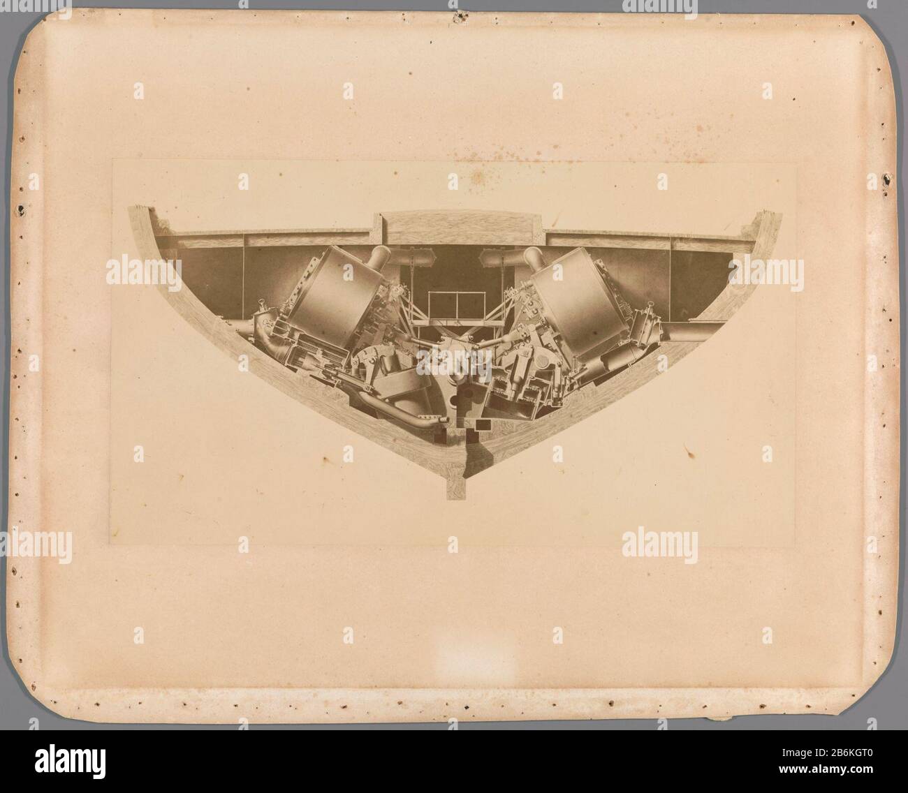 Cross section of a steam engine, NS-MC-1326 Image of a double, three ...