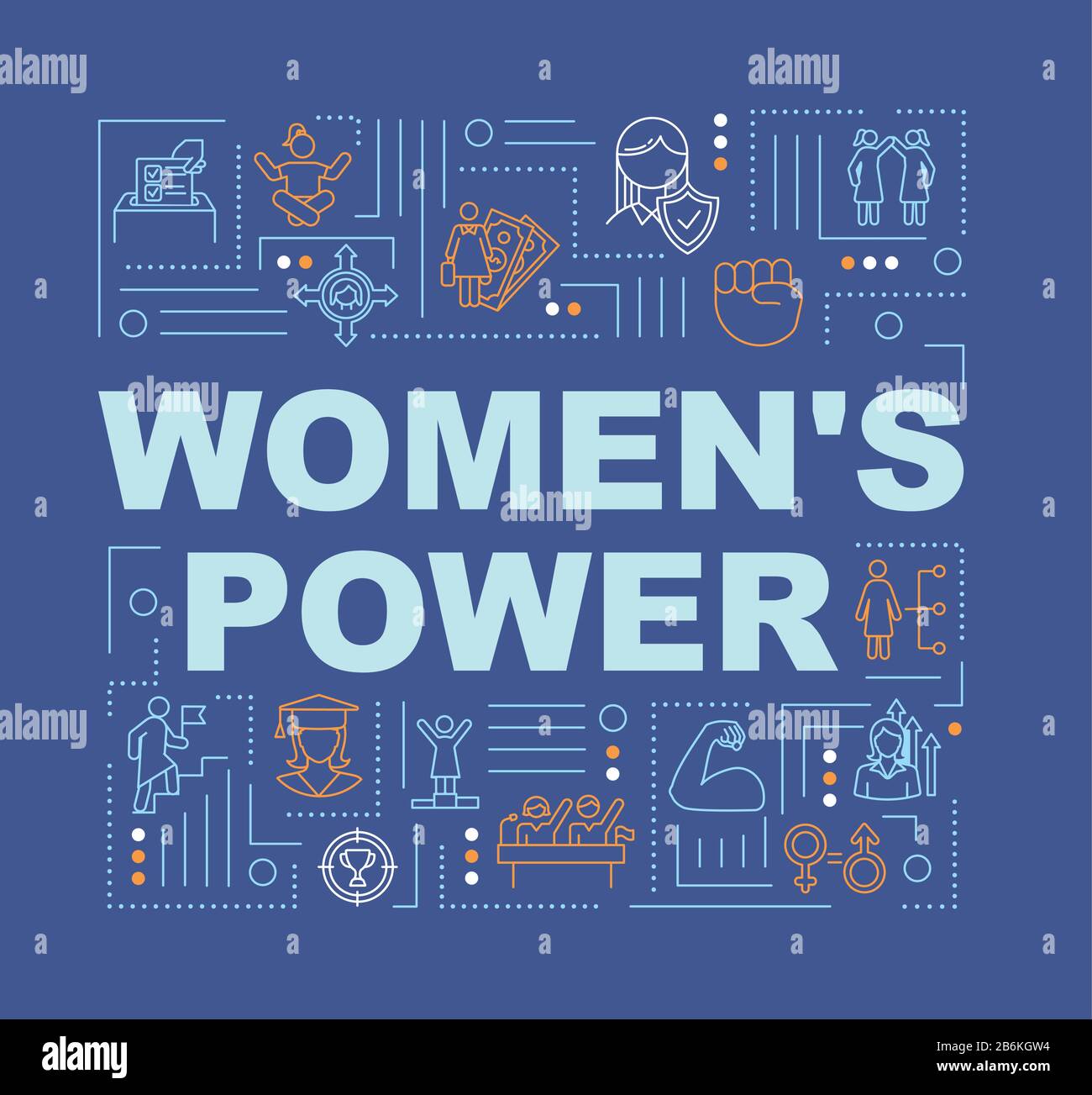 Feminism word concepts banner. Feminist movement. Womens rights ...