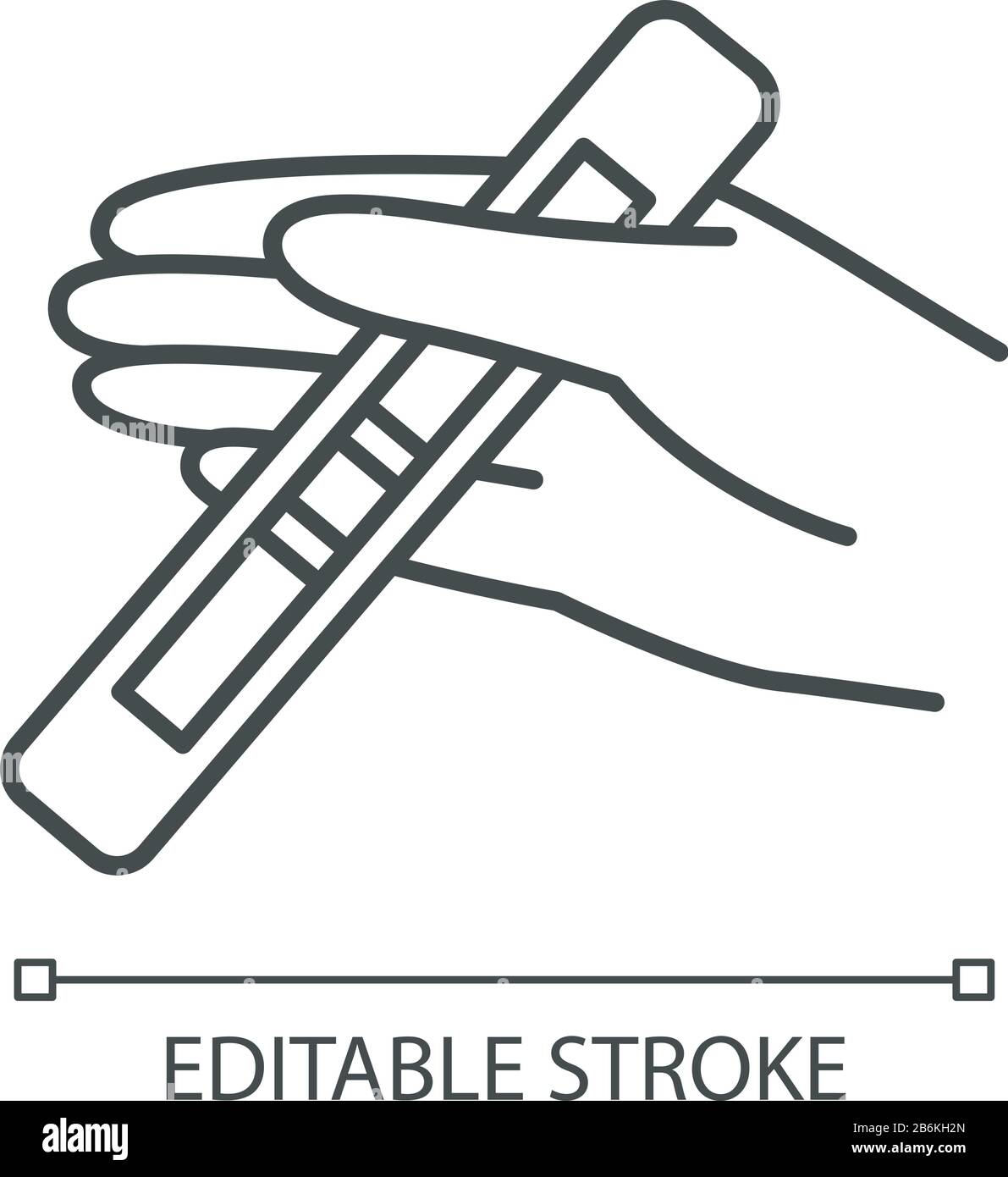 Positive test pixel perfect linear icon. Early sign of pregnancy ...