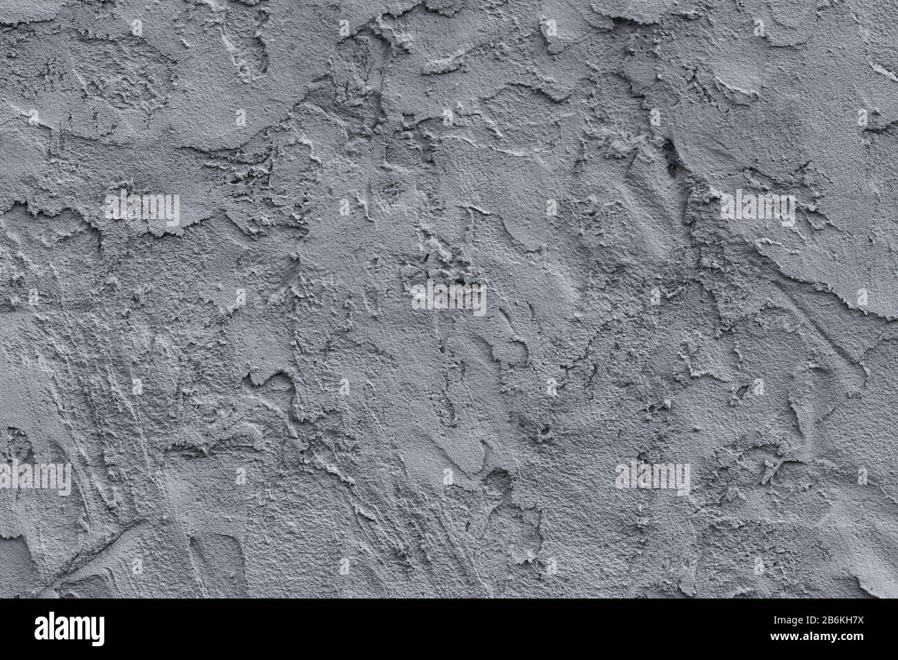 Randomly messy unevenly applied gray cement plaster. Abstract modern ...