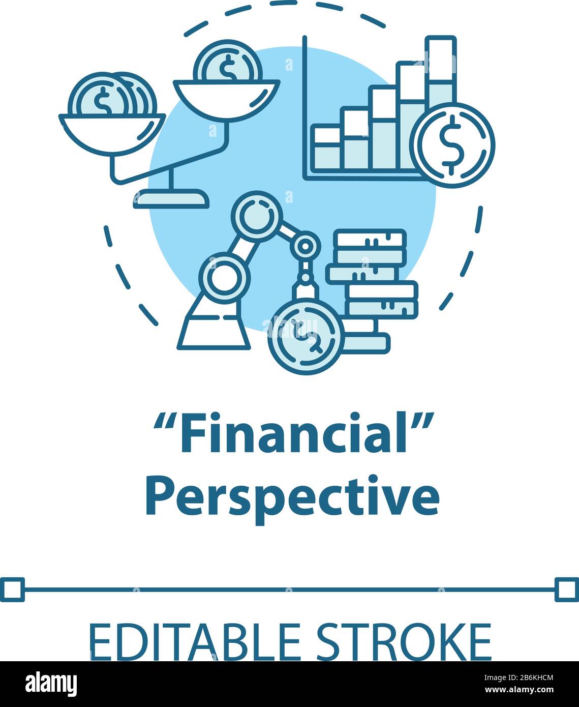 Financial strategies concept icon. Stock prospect. Capital growth ...