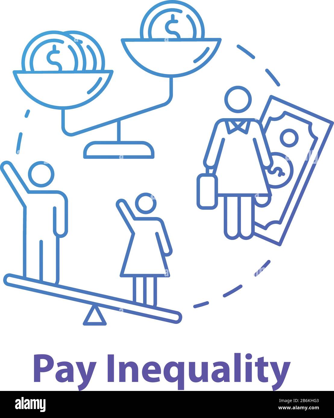 Wage inequity Stock Vector Images - Alamy