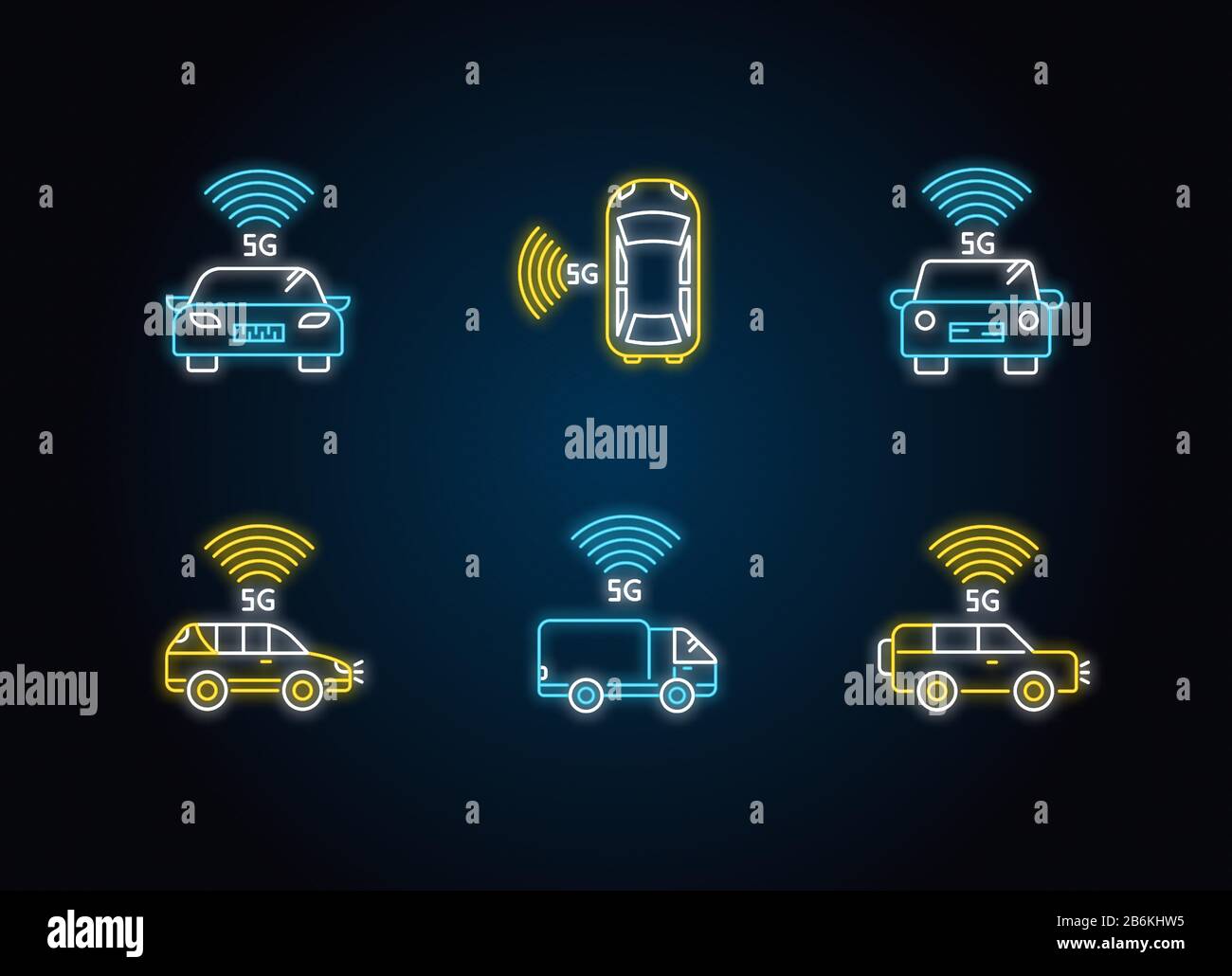 Network connected self driving Stock Vector Images - Alamy