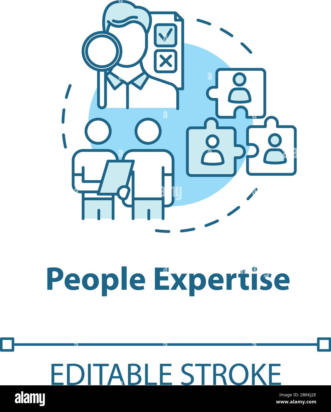 People expertise concept icon. Partnership strategy. Cooperation for ...