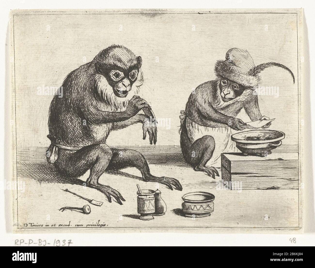 A monkey makes a connection to several companies human life represented ...